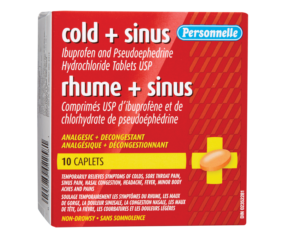 Cold & Sinus, 10 units – Personnelle | Jean Coutu