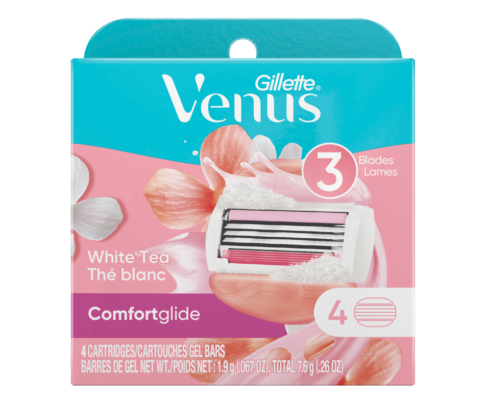 Venus ComfortGlide White Tea Women's Razor Blade Refills, 4 units ...