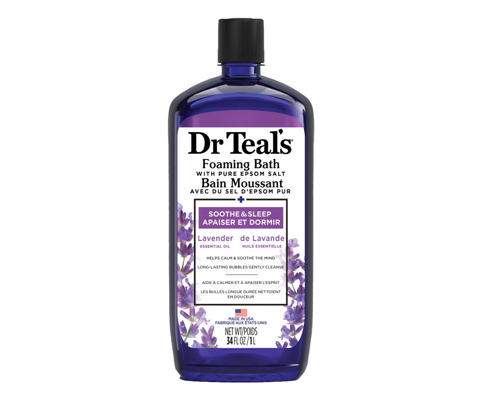Foaming Bath with Pure Epsom Salt, Lavender, 1000 ml – Dr Teal's : Bath ...