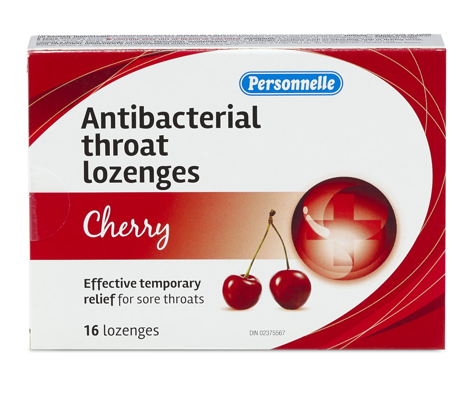 Antibacterial Throat Lozenges, Cherry, 16 units – Personnelle : Lozenge ...