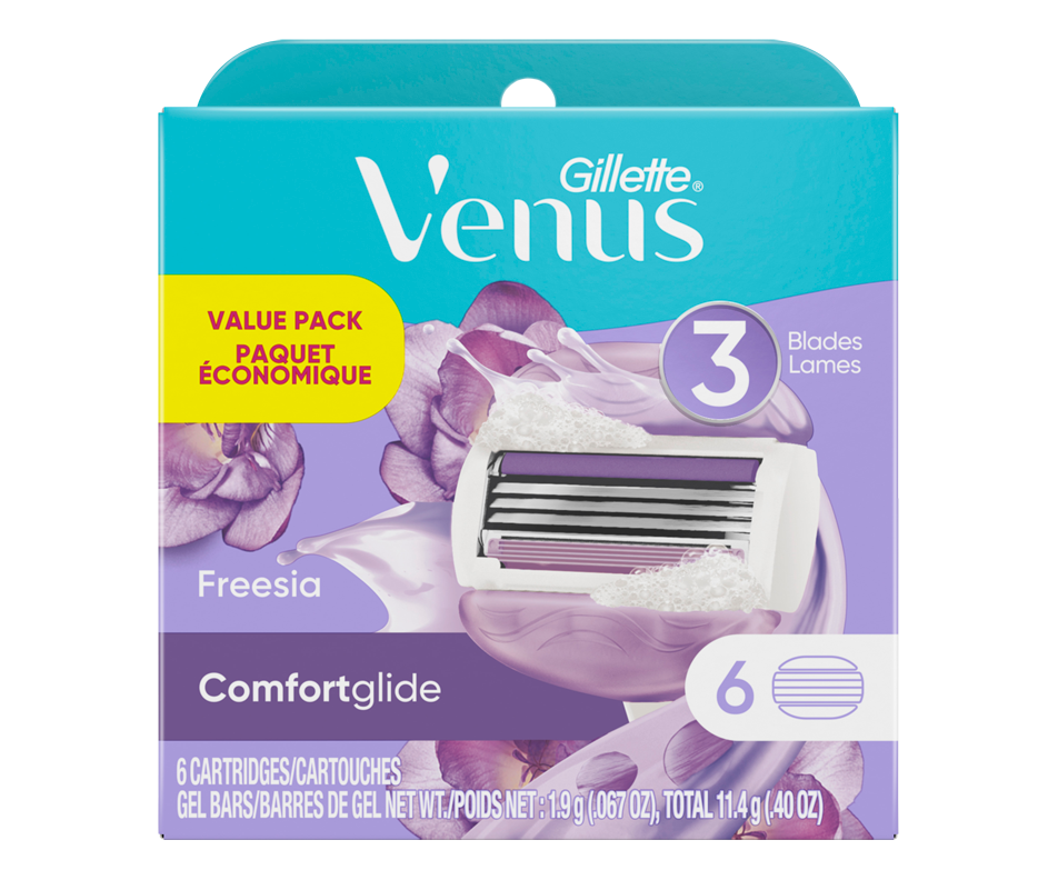 Venus ComfortGlide Freesia Women's Razor Blade Refills, 6 units ...
