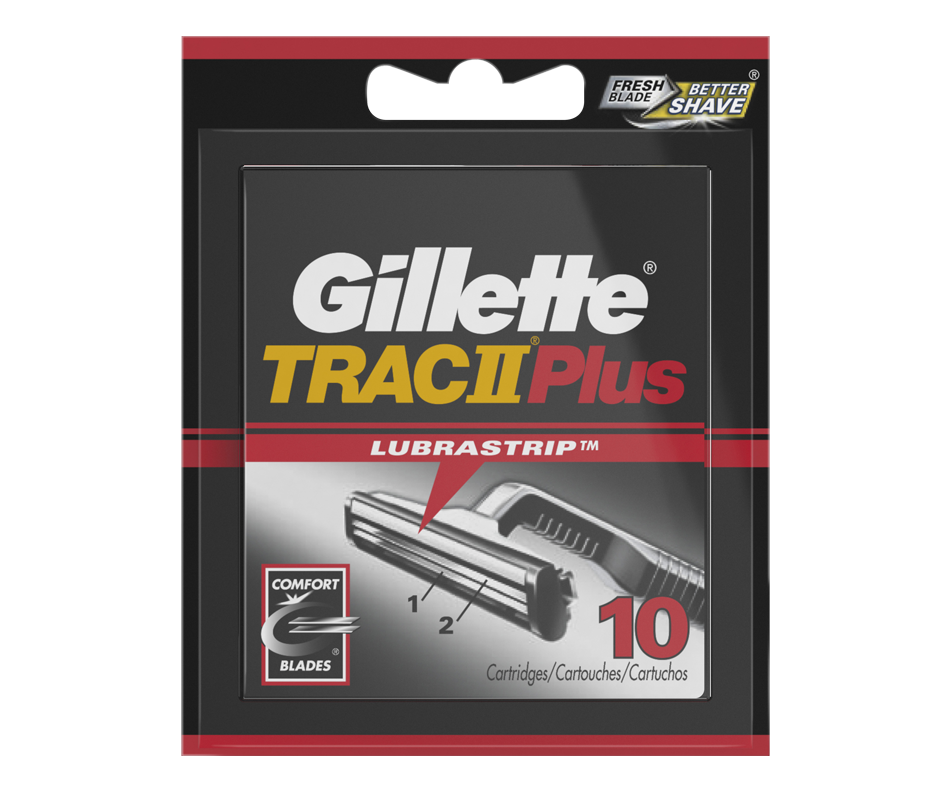 Trac II Plus Razor Blade Refills, 10 units – Gillette : Manual razor ...
