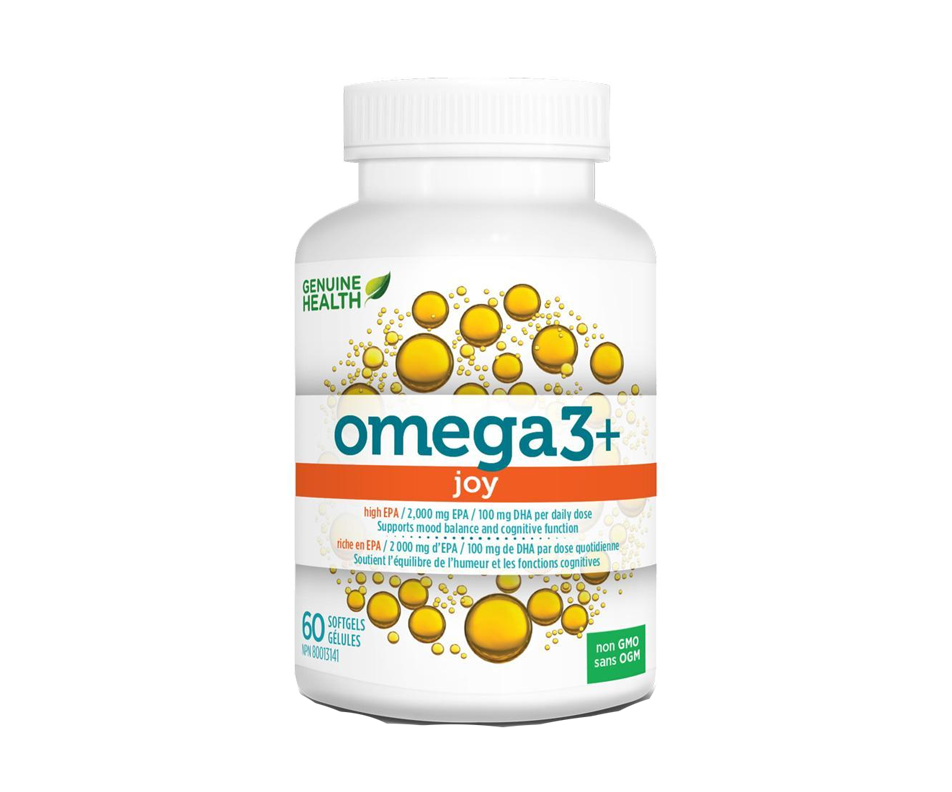 Omega3+, 60 units – Genuine Health : Omega and fish oil | Jean Coutu