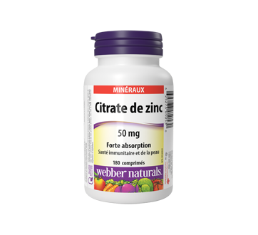 Zinc Citrate 50 mg, 180 units – Webber Naturals : Zinc | Jean Coutu