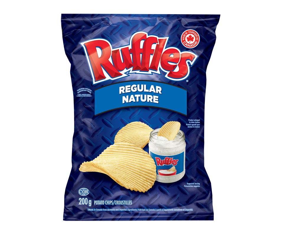 Wavy Potato Chips, Regular, 200 g – Ruffles : Chips and pretzels | Jean ...
