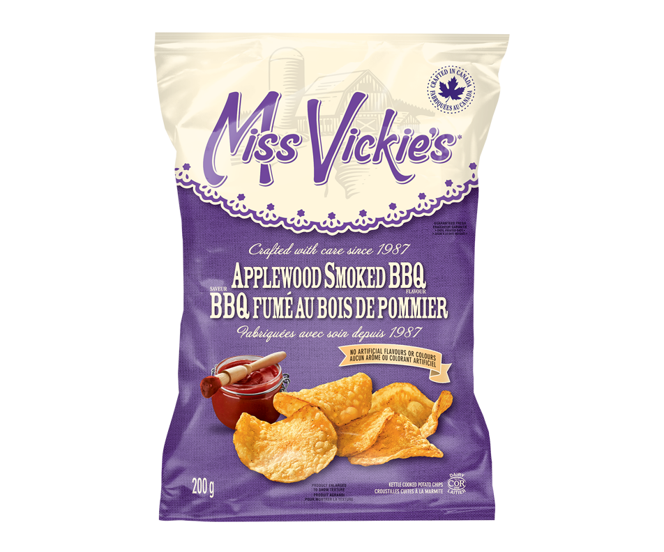 Chips, Applewood Smoked BBQ, 200 g – Miss Vickie's : Chips and pretzels | Jean Coutu