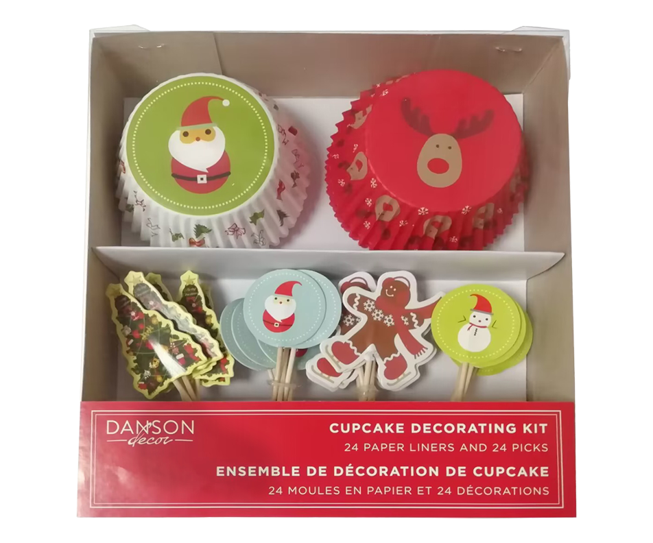 Cupcake Toppers & Liners Kit, 24 units – Danson Decor : Seasonal | Jean ...
