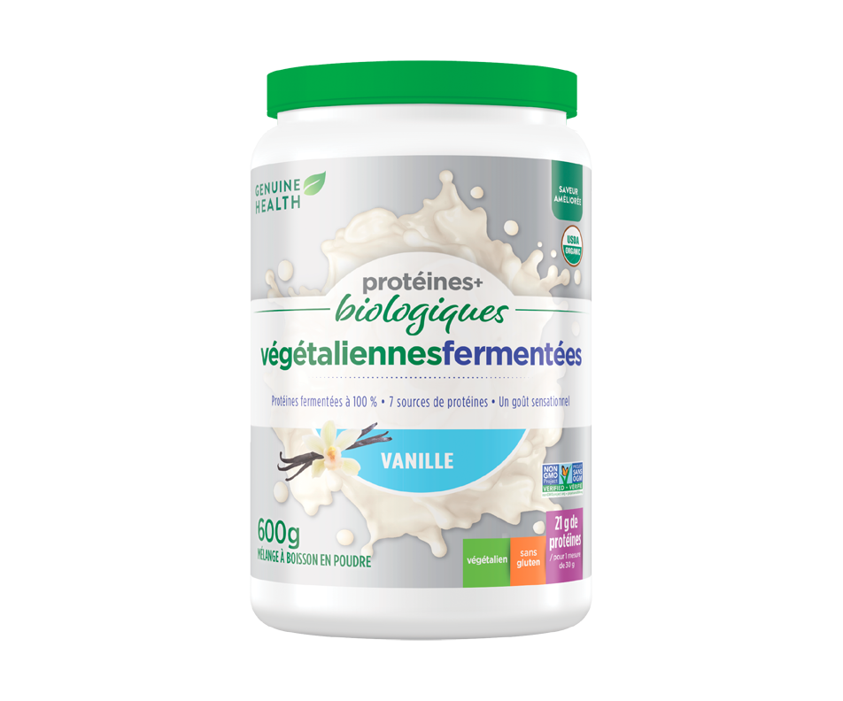Proteins+ Vegan Fermented Organic, Vanilla, 600 g – Genuine Health ...