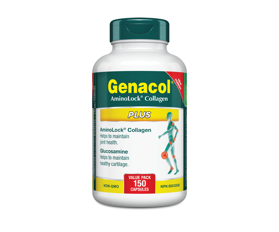 Genacol Plus with AminoLock Collagen & Glucosamine for Joints, 150 ...