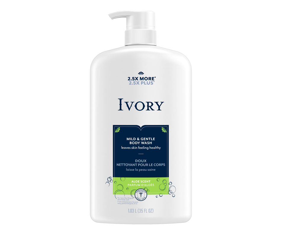 Ivory Mild & Gentle Body Wash, Aloe, 1035 ml – Ivory : Personal Care ...
