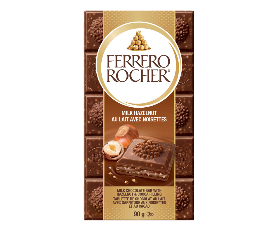 Ferrero Rocher Milk Chocolate Bar, 90 g – Ferrero : Family size | Jean ...