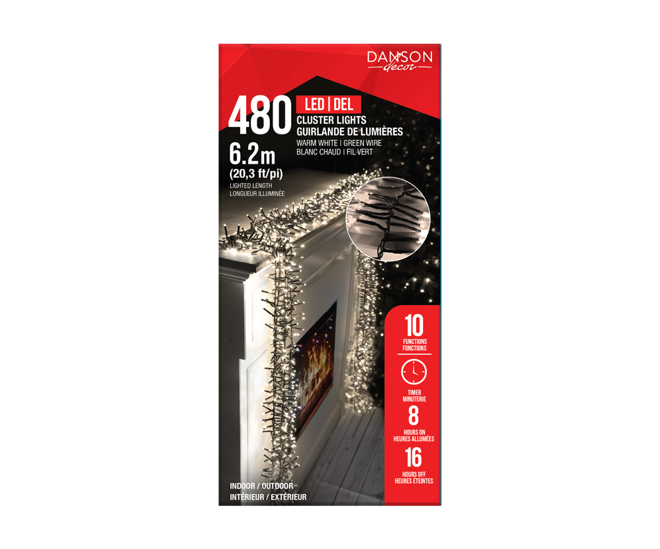 480 5 mm Cluster LED Lights, 480 units, Multicolour – Danson Decor ...