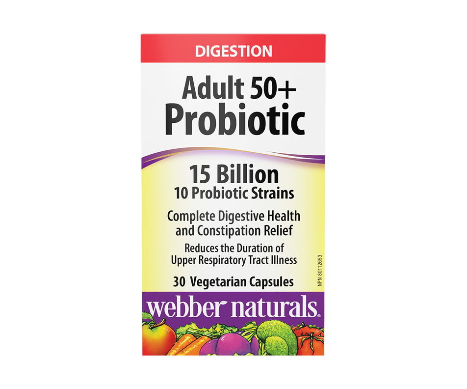 Adult 50+ Probiotic 15 Billion, 30 units – Webber Naturals : Probiotics | Jean Coutu