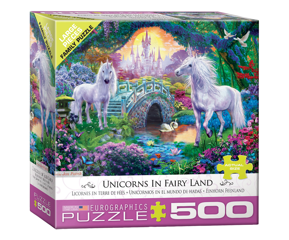 Puzzle 500 Pieces, Unicorns in Fairy Land, 1 unit – Eurographics ...