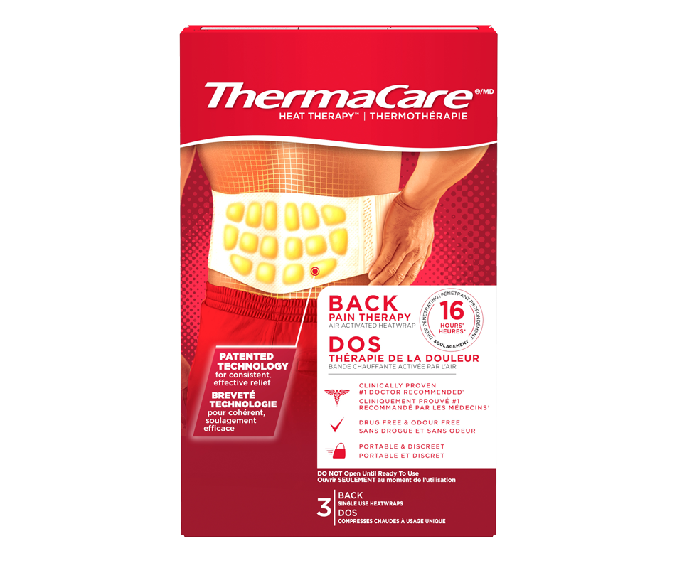 Single Use Heat Wraps, Lower Back & Hip, 3 units – ThermaCare : Muscle ...