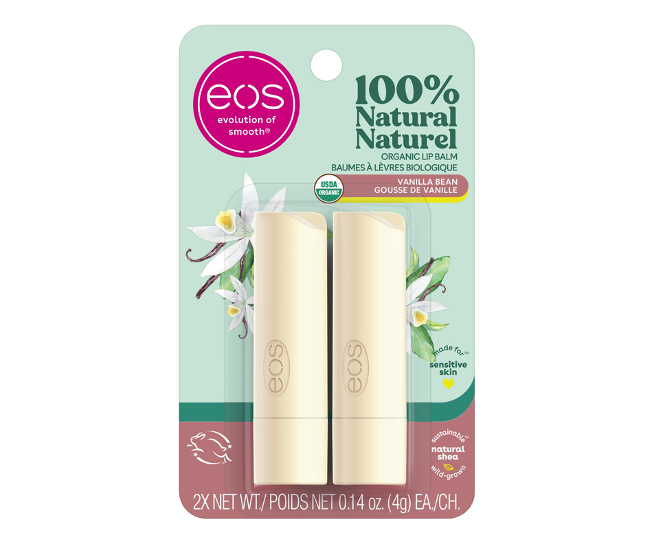 Organic Lip Balms 2 X 4 G Vanilla Bean Eos Lip Care Jean Coutu