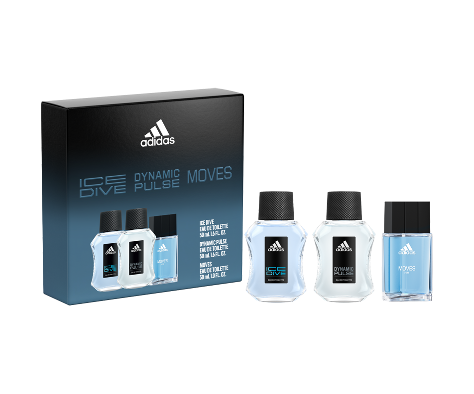 Eau de Toilette Gift Set for Men, 3 units – Adidas : Beauty gift sets ...