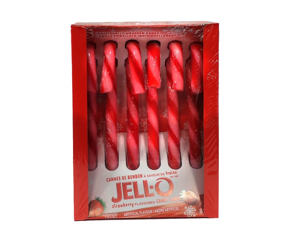 Candy Canes, Strawberry, 84 g – Jell-O : Candy | Jean Coutu