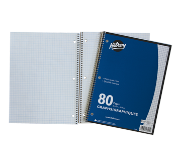 1-Subject Quad Notebook, 80 pages – Hilroy : Notebooks and Papers ...