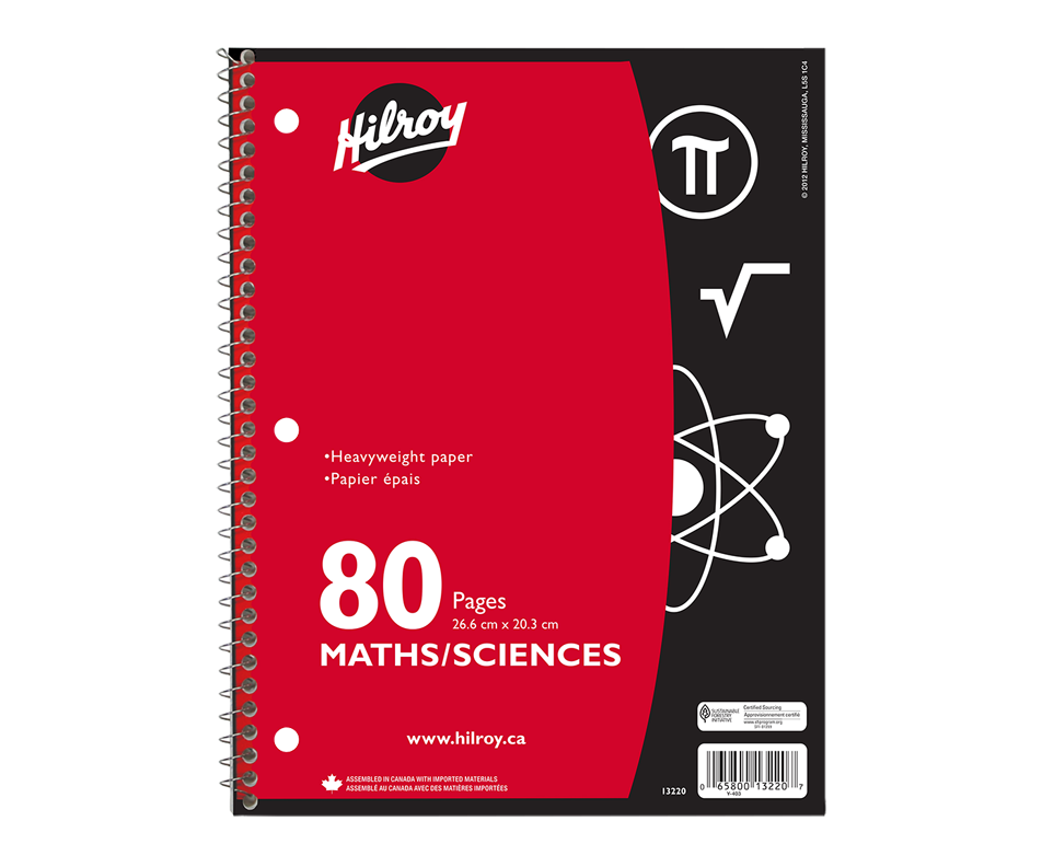 Math and Science Notebook, 80 pages, 1 unit – Hilroy : Notebooks and ...