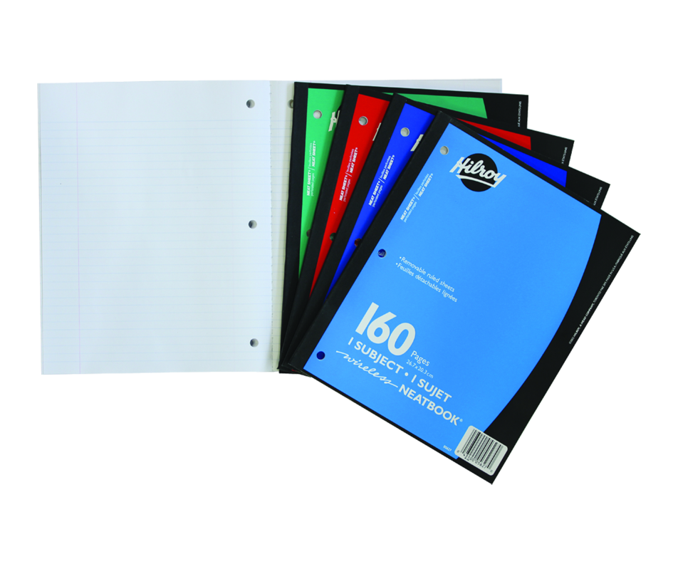 1 Subject Neatbook, 160 pages, removable ruled sheets – Hilroy ...