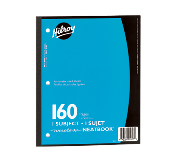 1 Subject Neatbook, 160 pages, removable ruled sheets – Hilroy ...