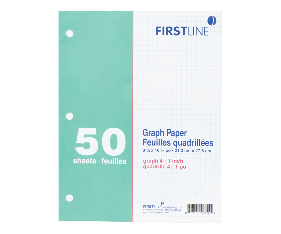 Graph Paper, 1 pack – Firstline : Notebooks and Papers | Jean Coutu