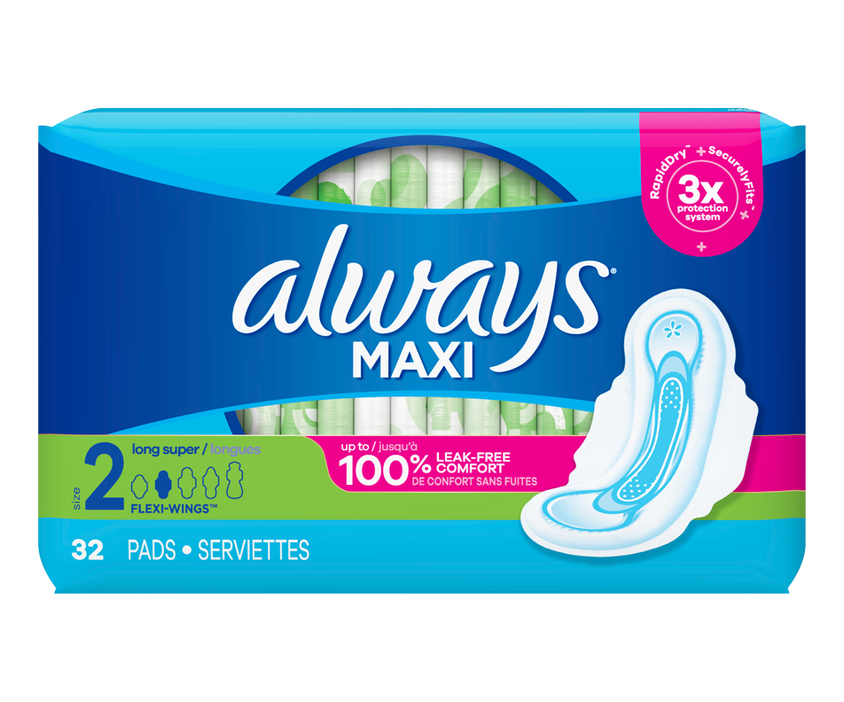 Maxi serviettes régulières, 32 unités – Always : Serviette hygiénique ...
