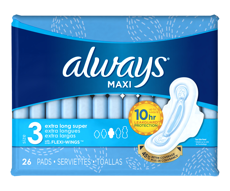 Maxi serviettes extra longues avec ailes, super,taille 3, non parfumées ...