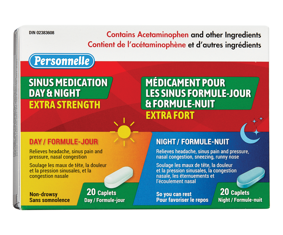 Médicament pour les sinus de jour et de nuit, 40 unités – Personnelle : Sinus / rhume comprimé ...