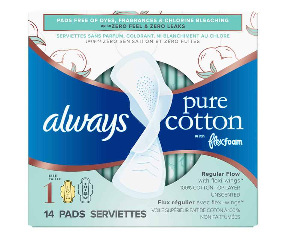 Serviettes Pure Coton avec FlexFoam, régulier, taille 1, 14 unités ...