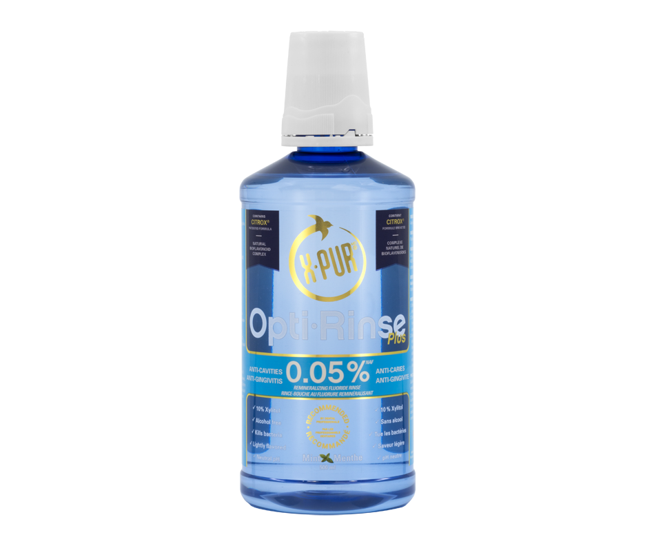 Opti-Rinse+ rince-bouche au fluorure 0.05 %, 500 ml, menthe – X-Pur ...
