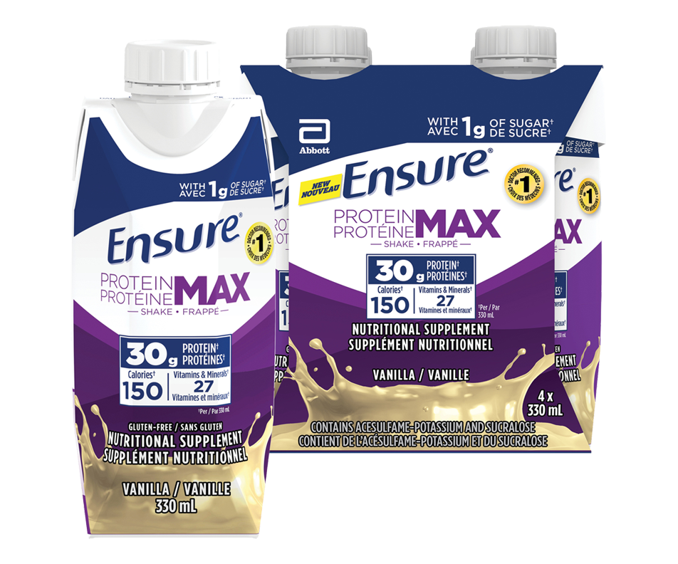 Protéine Max supplément protéiné, vanille, 4 x 330 ml – Ensure ...