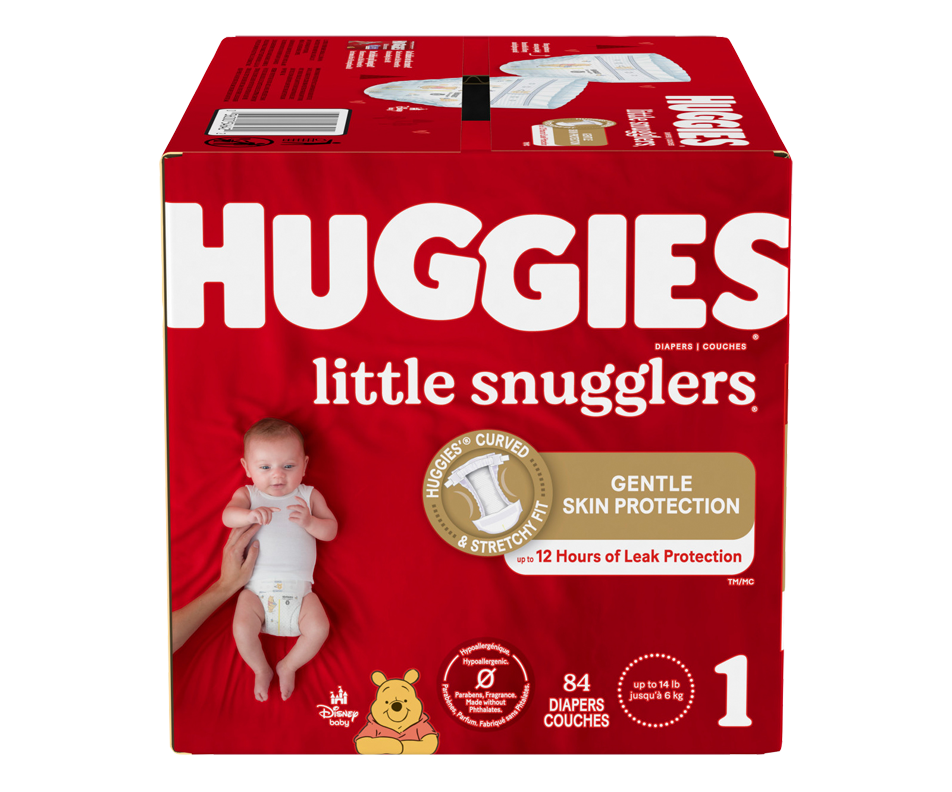 Little Snugglers couches pour bébés, taille 1, 84 unités – Huggies ...