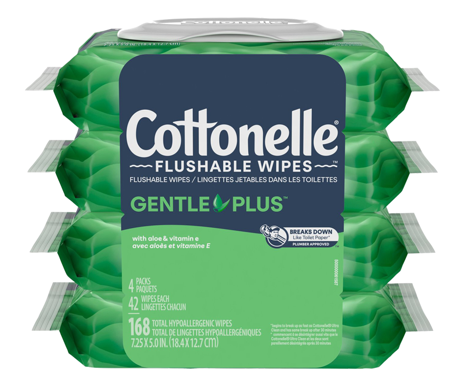 GentlePlus lingettes humides jetables avec aloès et vitamine E, 168 ...