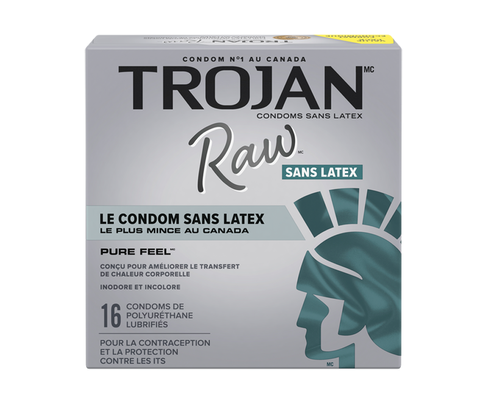 Raw Pure Feel condoms, 16 unités – Trojan : Condoms | Jean Coutu