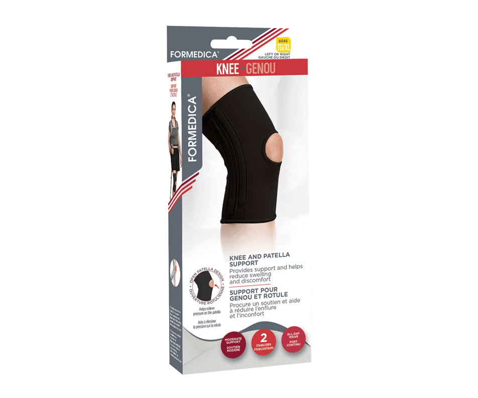 Soutien pour genou et rotule, 1 unité, 48 - 56 cm, très grand, Noir ...